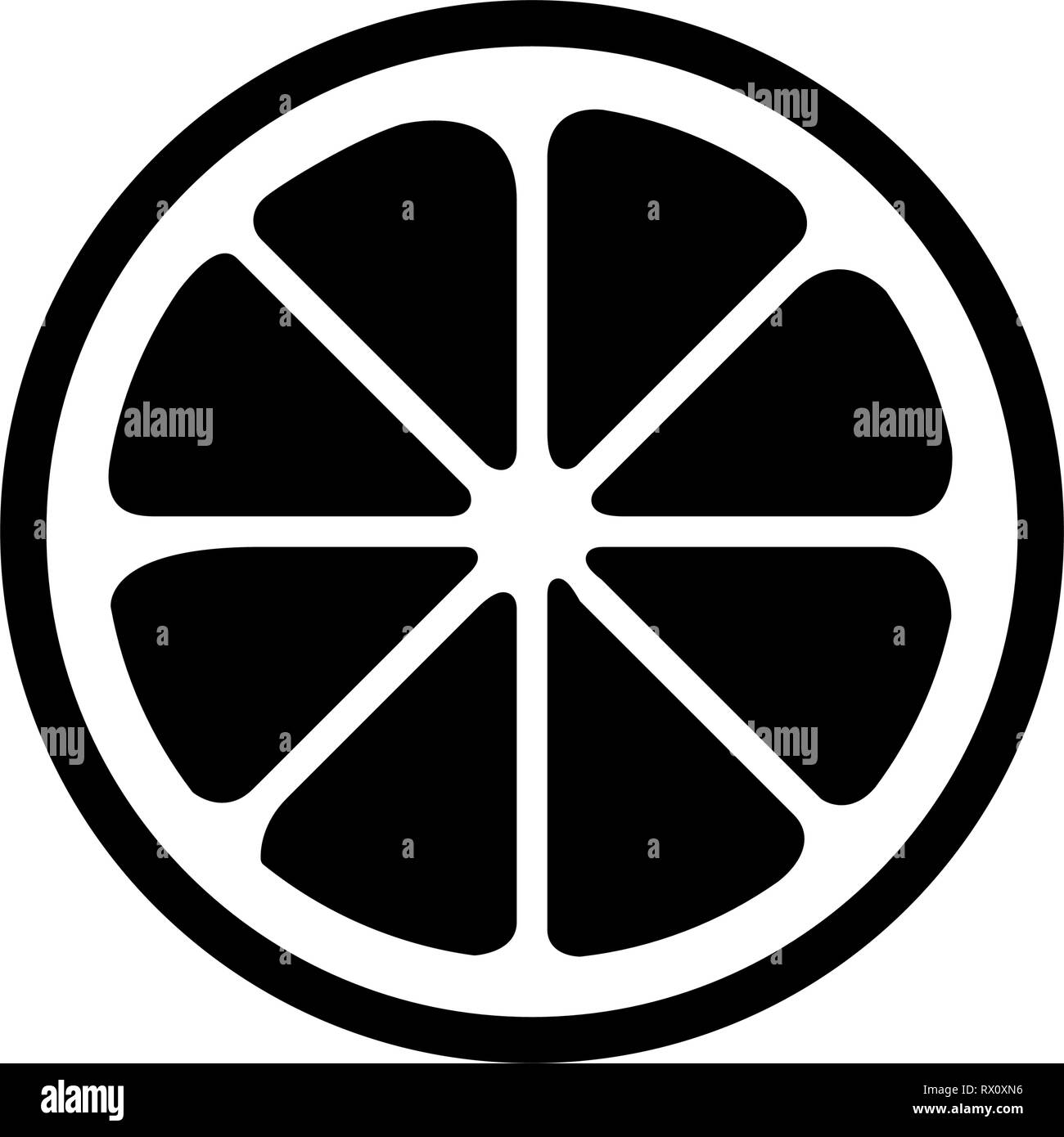 slice of lemon isolated icon Stock Vector Image & Art - Alamy