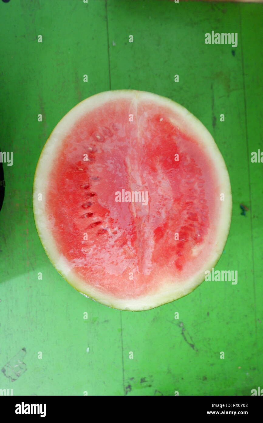 fresh watermelon just picked from the garden Stock Photo - Alamy