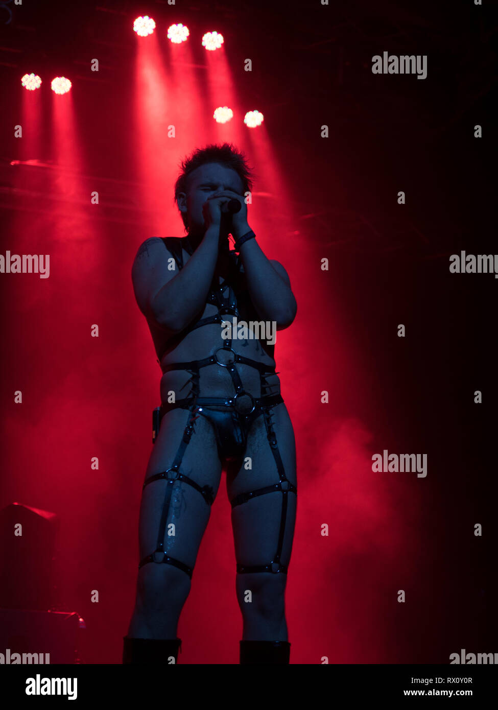 Icelandic anti-capitalist techno BDSM band HATARI in concert ...