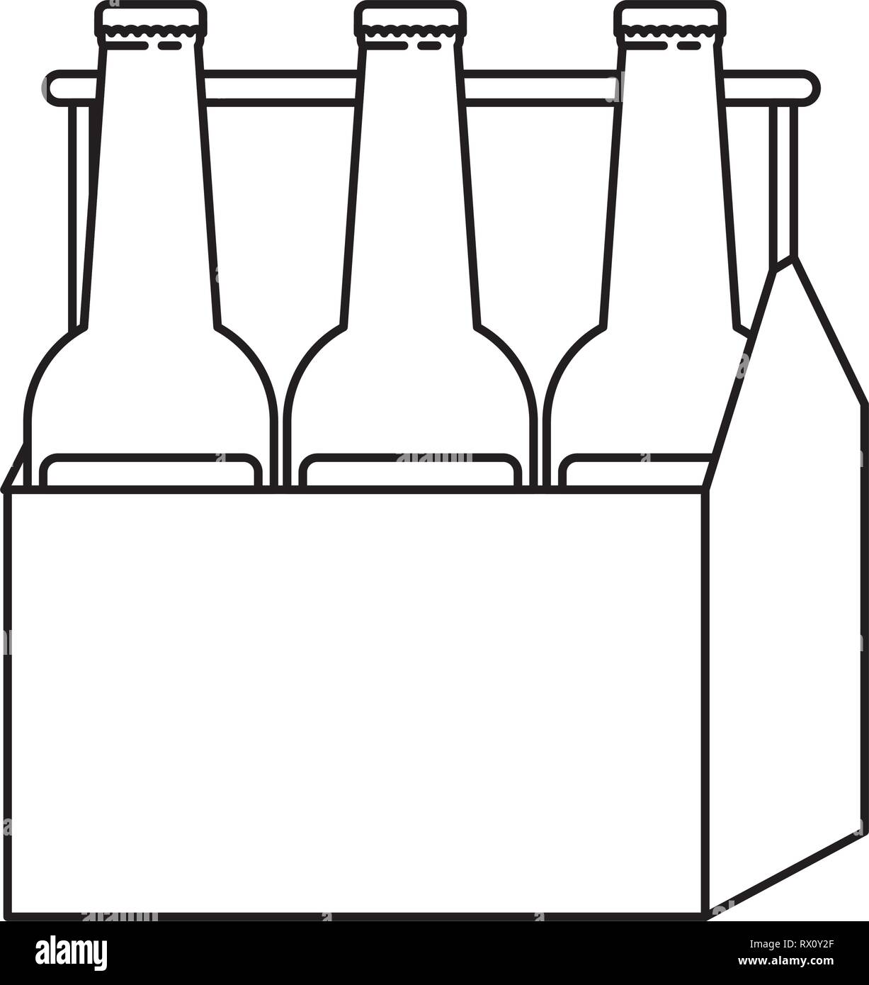 Empty beer box Stock Vector Images - Alamy