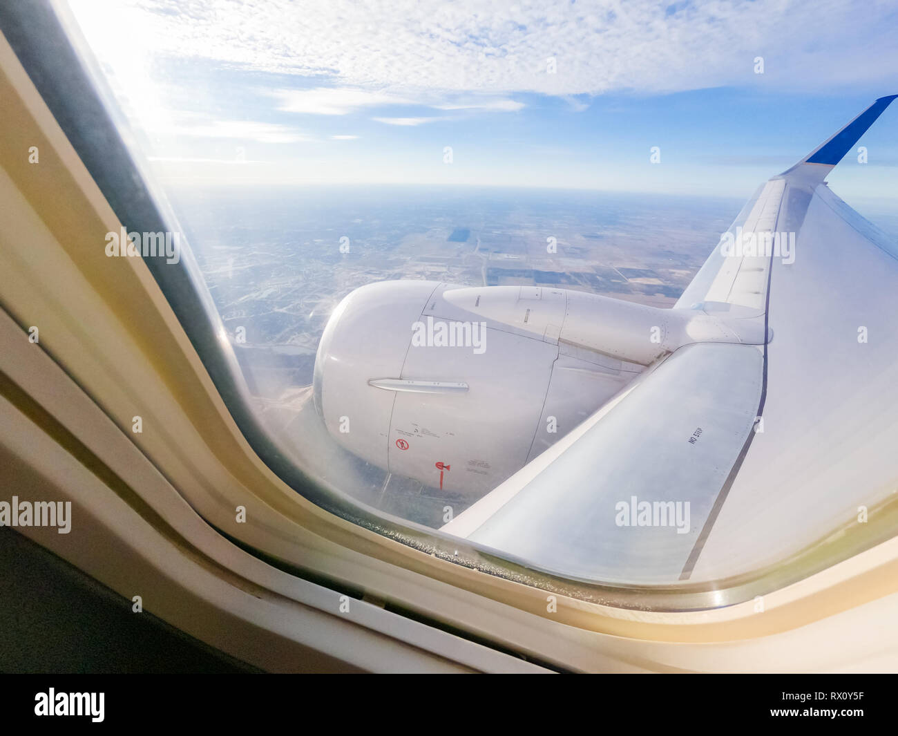 View from the commercial passanger airplane Stock Photo - Alamy