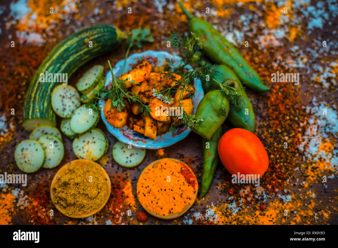 Close up of India's or Asia's popular pickle i.e. Indian pickling ...