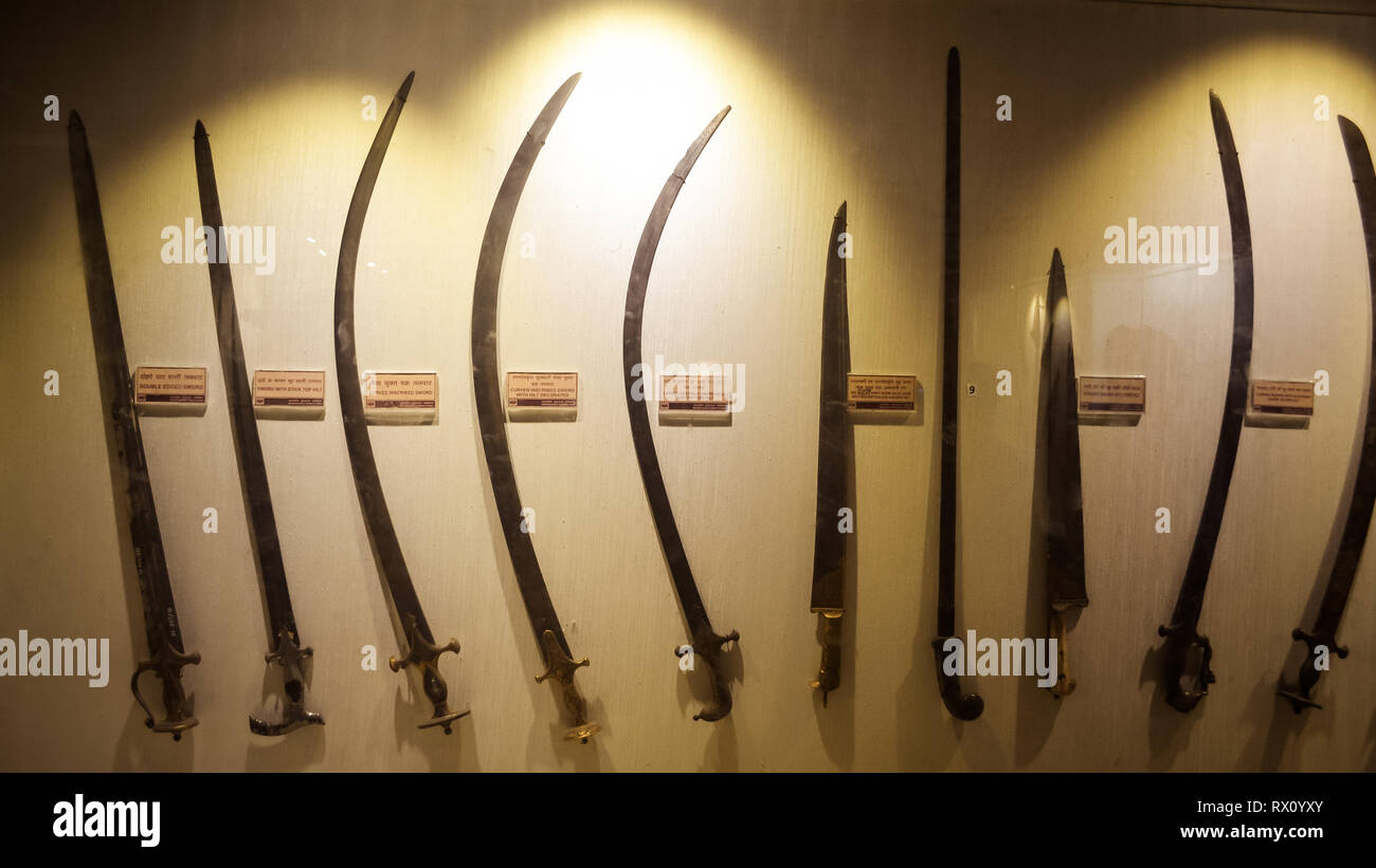Red Fort Museum of Arms and Weapons, New Delhi, Jul 21, 2018: Arms and ...