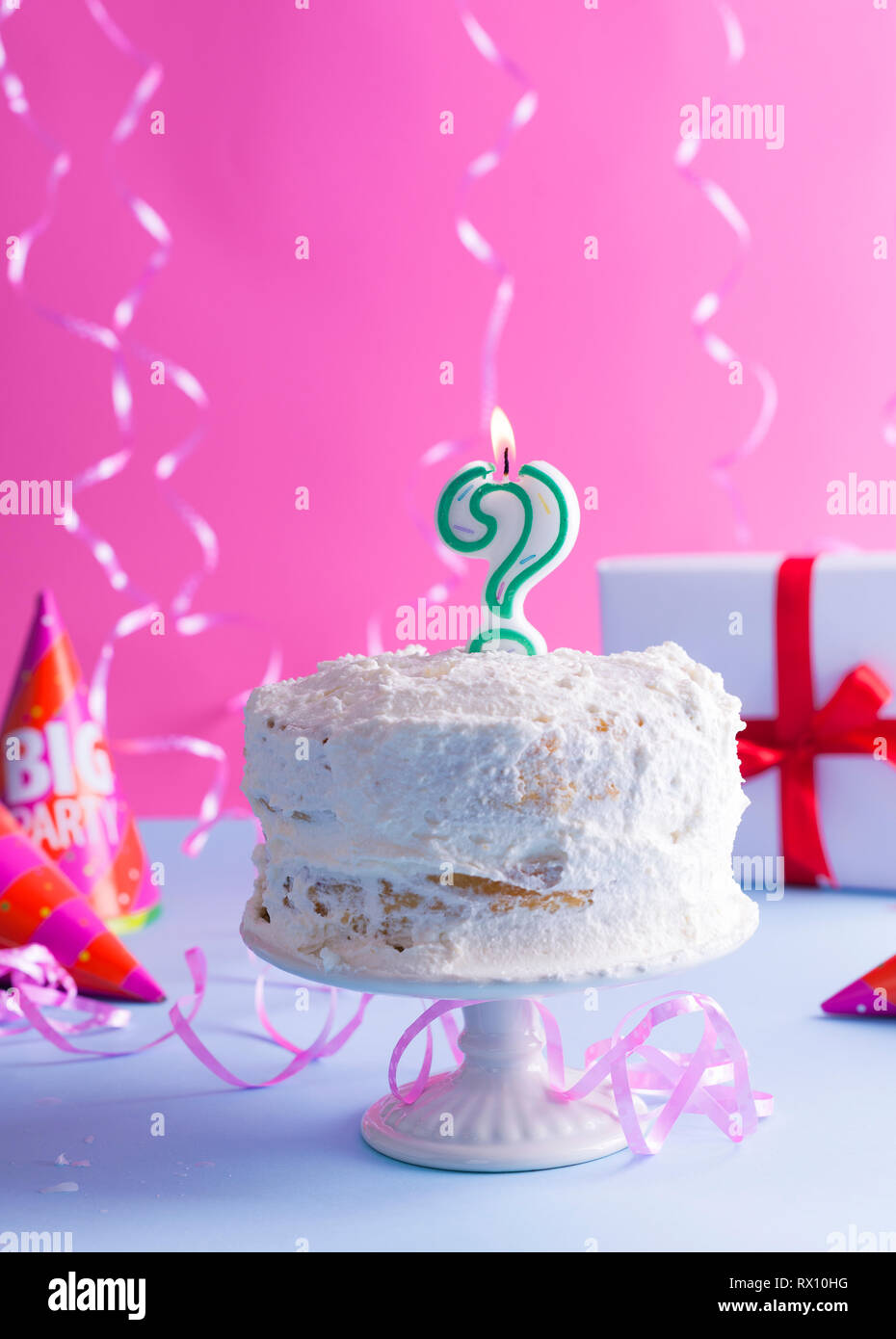 Birthday cake question mark hi-res stock photography and images - Alamy