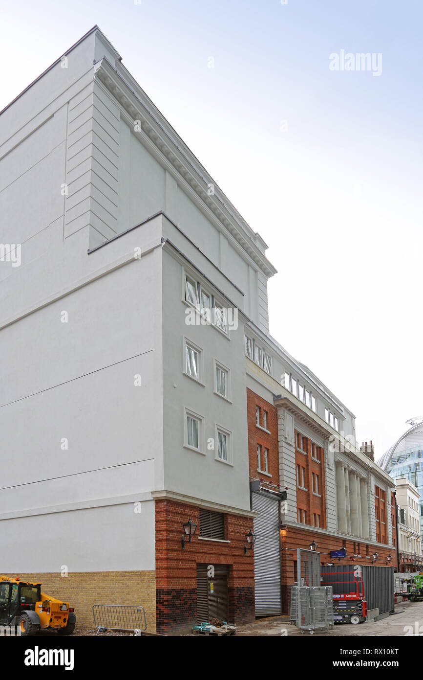 The newly extended fly tower and backstage areas at the Victoria Palace Theatre in London, UK ...