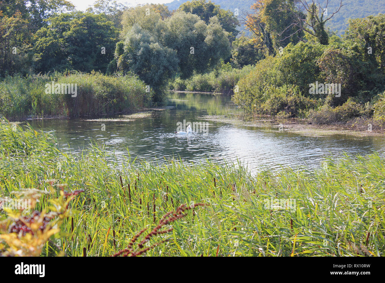 Lake of Agra Edessa Greece Europe Stock Photo - Alamy