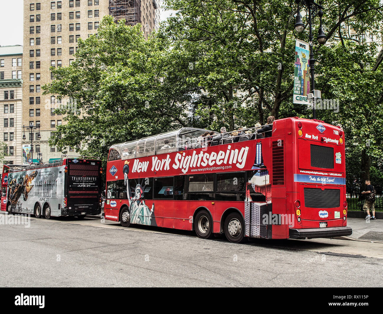 New York - United States June 17, 2014 - New York sightseeing buses ...