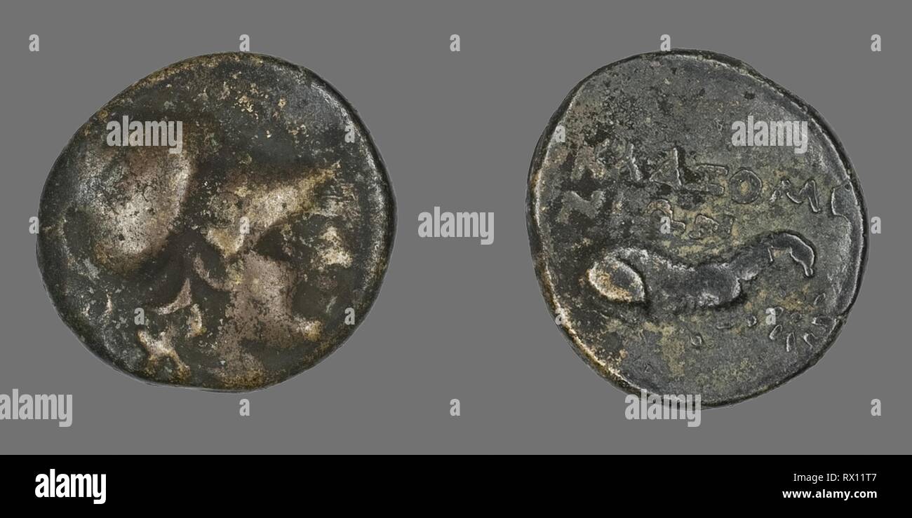 Coin Depicting the Goddess Athena. Greek. Date: 387 BC-301 BC ...