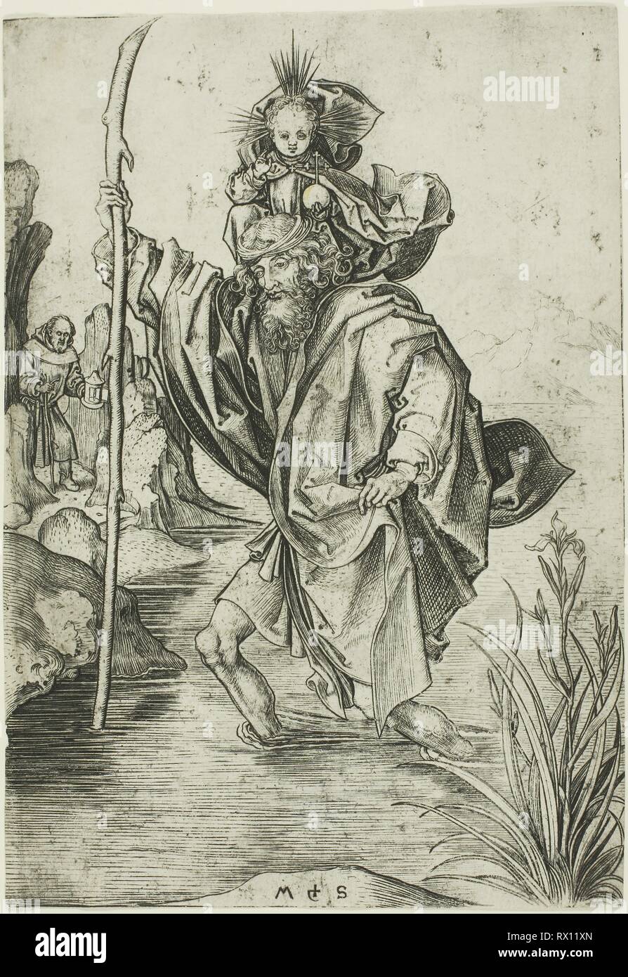 Museum Art Reproductions St Christopher by Martin Schongauer (1450-1491 ...