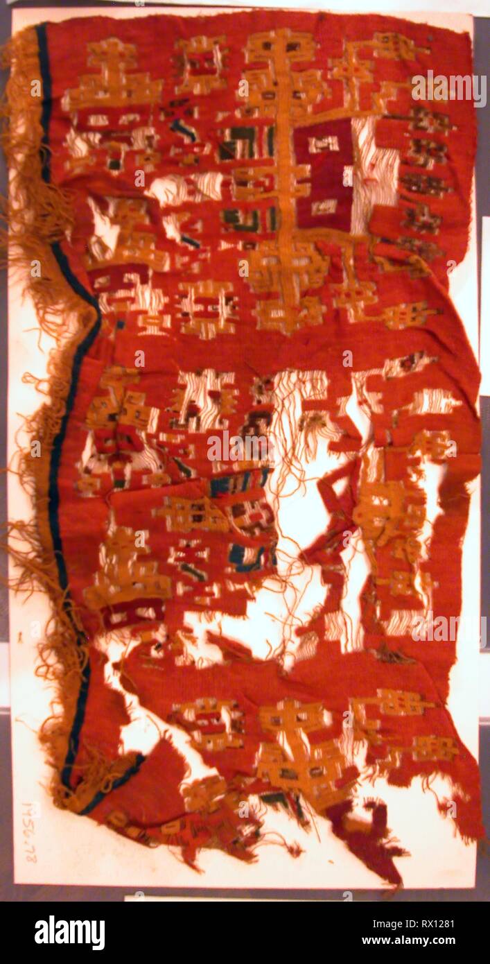 Fragment (Border). Nazca; Peru, south coast, Possibly Nazca Valley ...