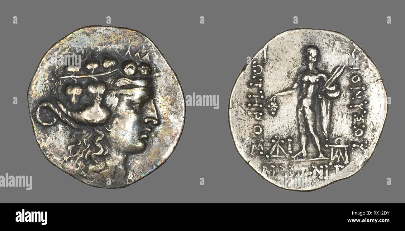 Tetradrachm (Coin) Depicting the God Dionysos. Greek, minted in ...