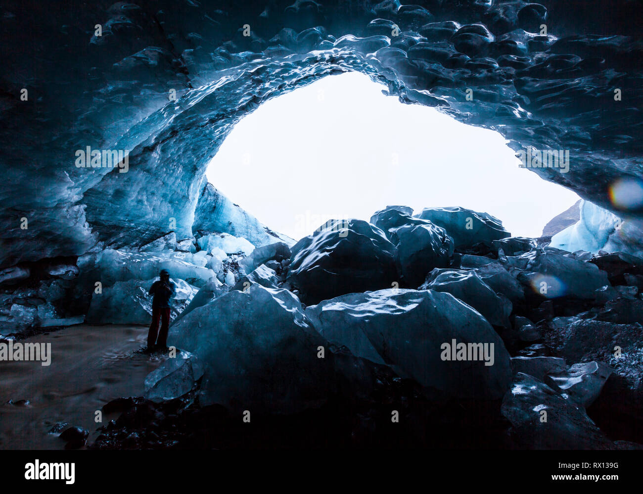 Ice cave, Skaftafell National Park, Southern Iceland, Iceland, Europe ...