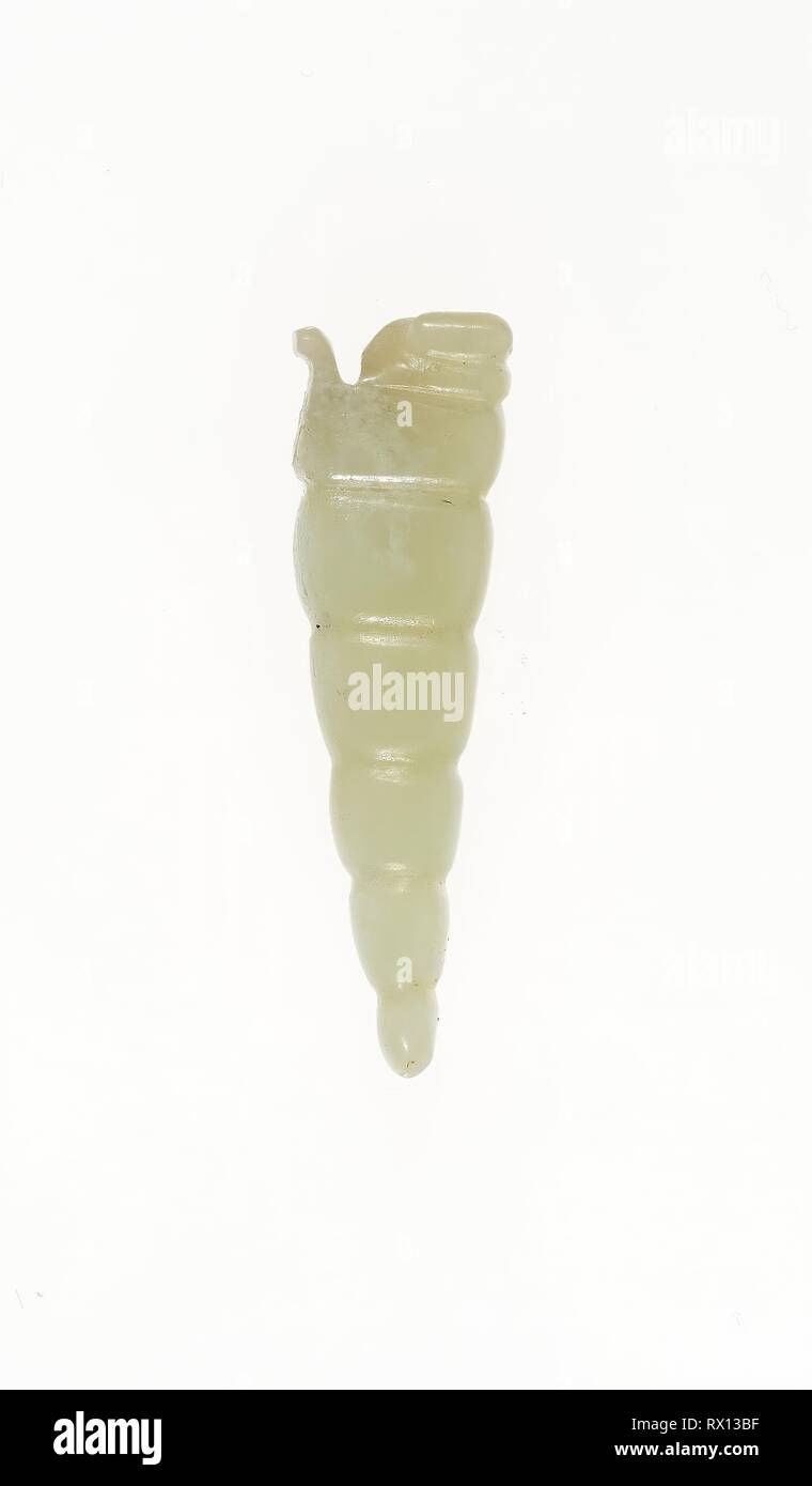 Silkworm Pupa Pendant. China. Date: 1300 BC-900 BC. Dimensions: 3.7 × 1 ...