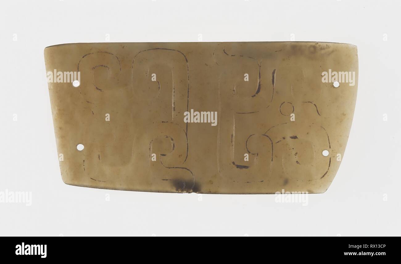 Plaque. China. Date: 700 BC-500 BC. Dimensions: 4.8 × 2.3 cm (1 7/8 × ...