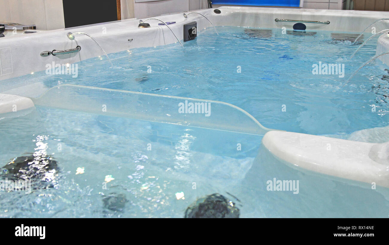 Hydro Massaging Whirpool Tub Spa With Lights Stock Photo - Alamy