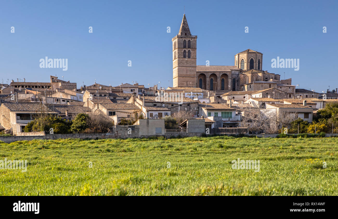 View over Sineu in Mallorca, Spain Stock Photo - Alamy