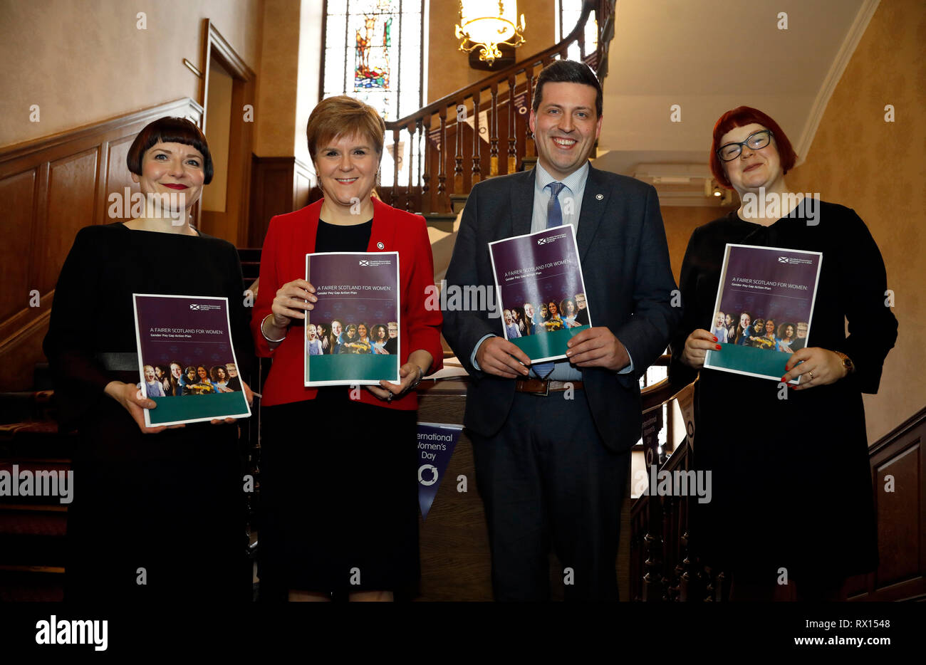 (left to right) Anna Ritchie Allan from Close the Gap, Nicola Sturgeon ...