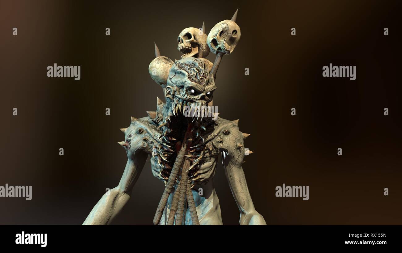Nuclear post-apocalypse mutant soldier 3d render Stock Photo - Alamy