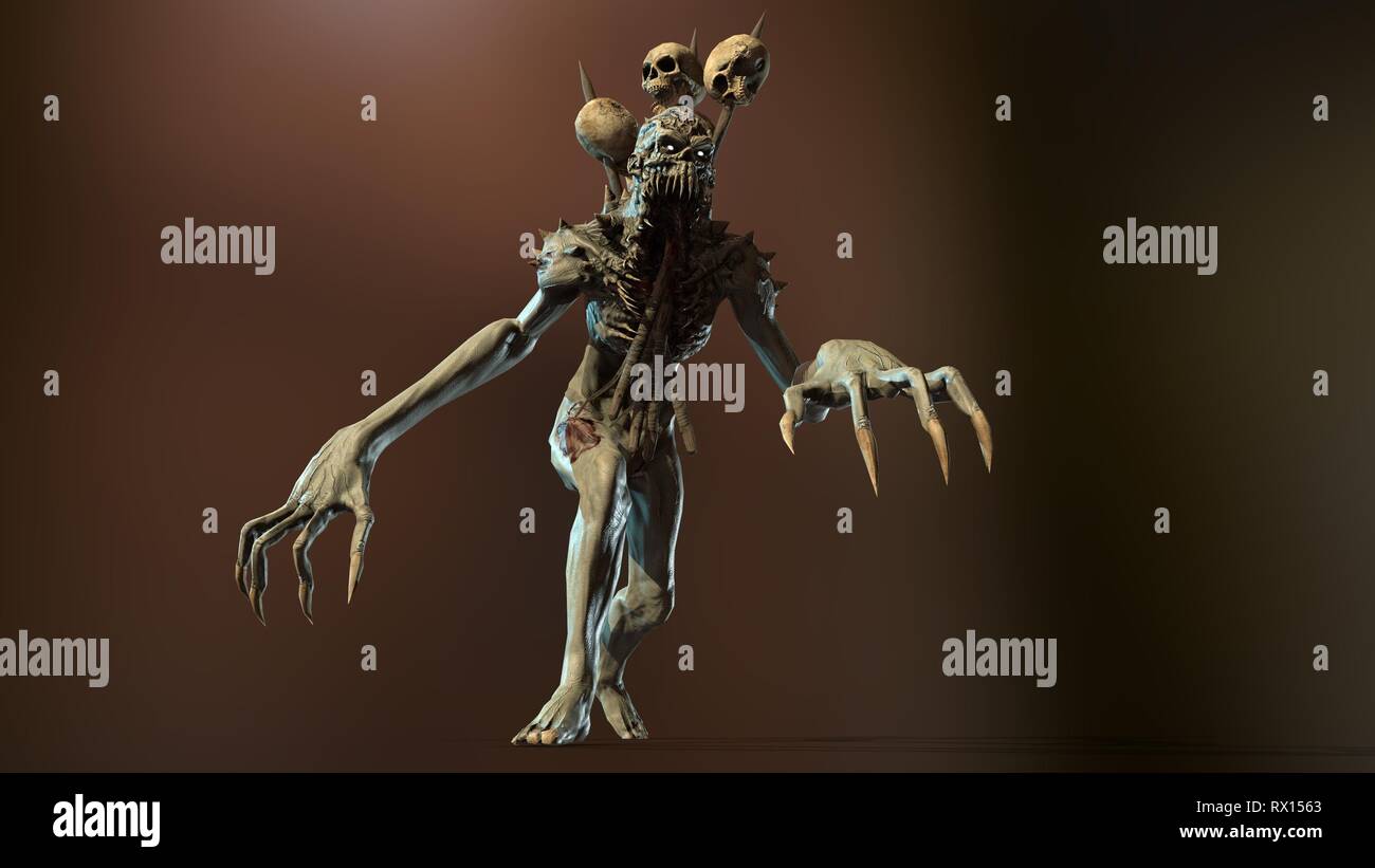 Nuclear post-apocalypse mutant soldier 3d render Stock Photo - Alamy