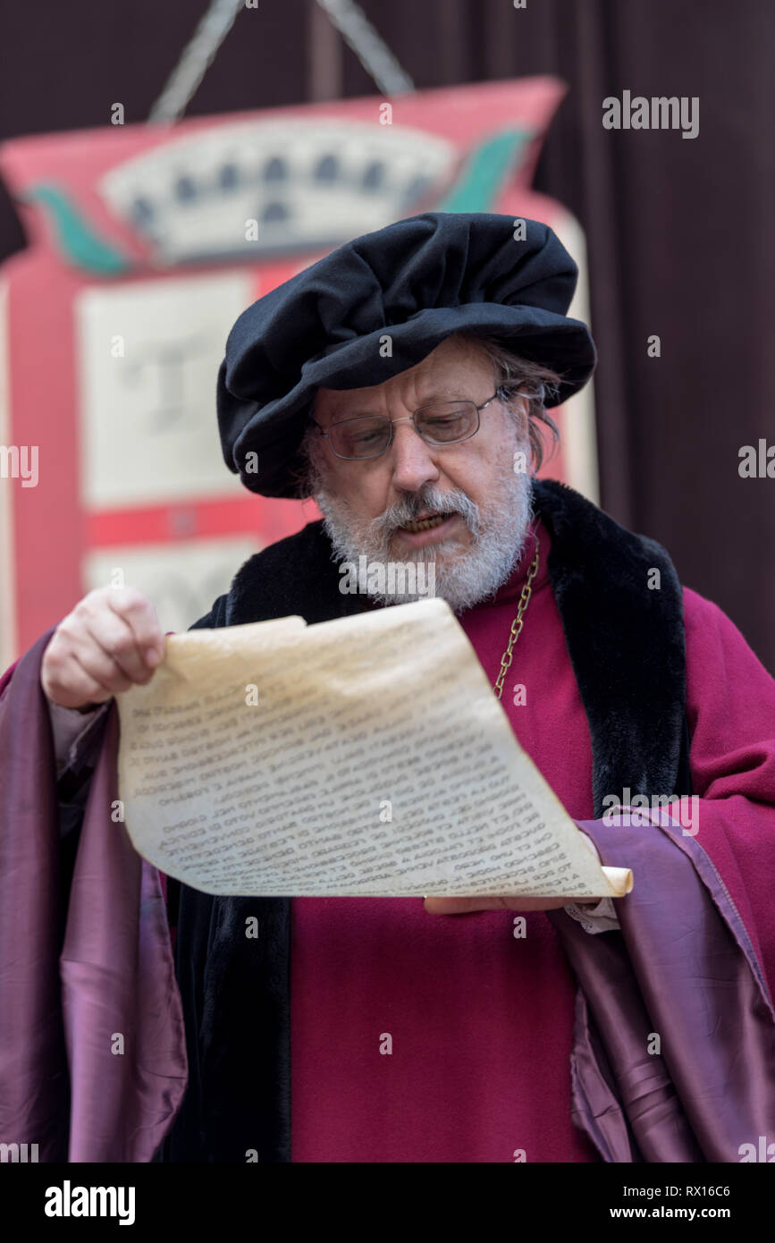 Close up people in traditional dress in old town hi-res stock ...
