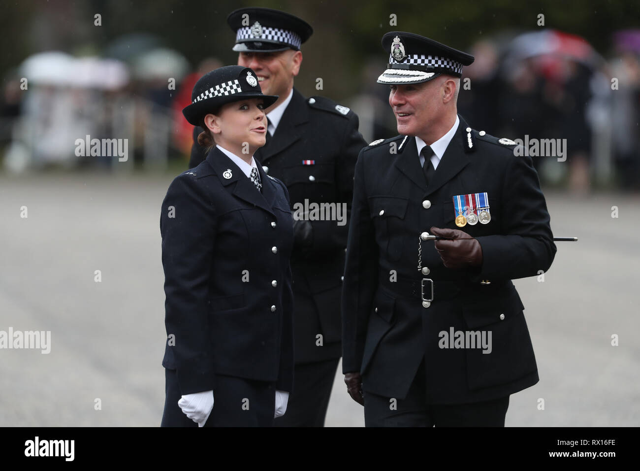Assistant Chief Constable Bernard Higgins speaks to the latest recruits ...