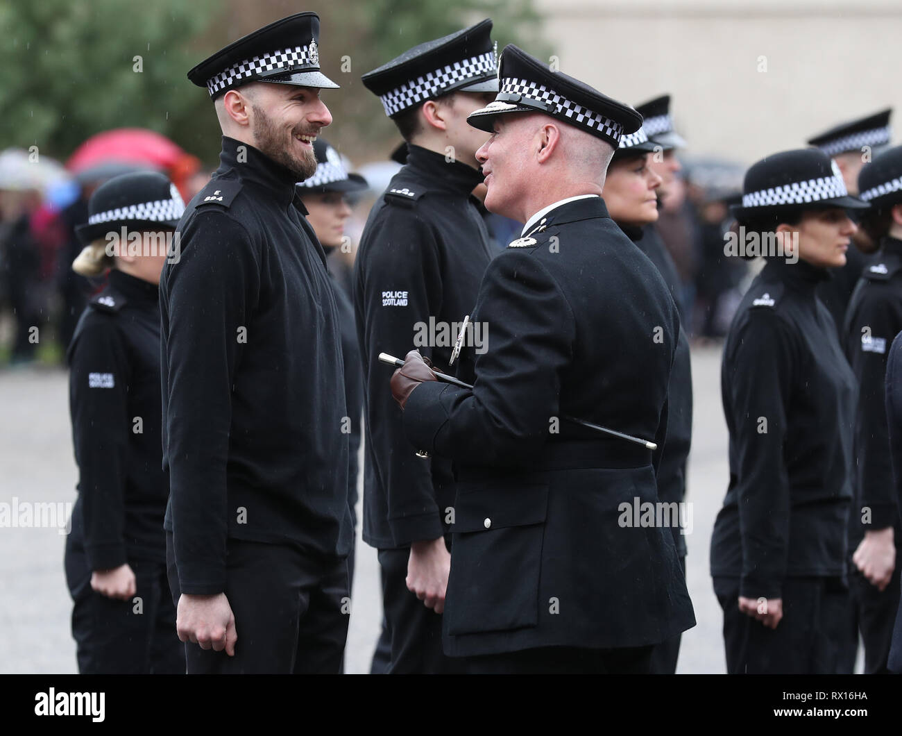Assistant Chief Constable Bernard Higgins speaks to the latest recruits ...