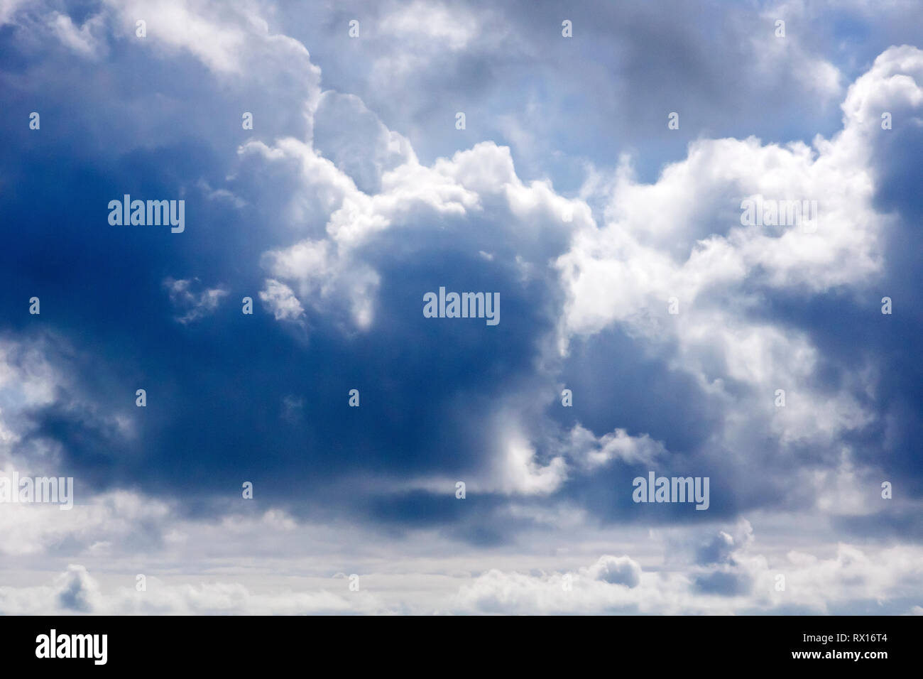 Rain clouds (cumulo nimbus) start to build on a nice spring day Stock ...