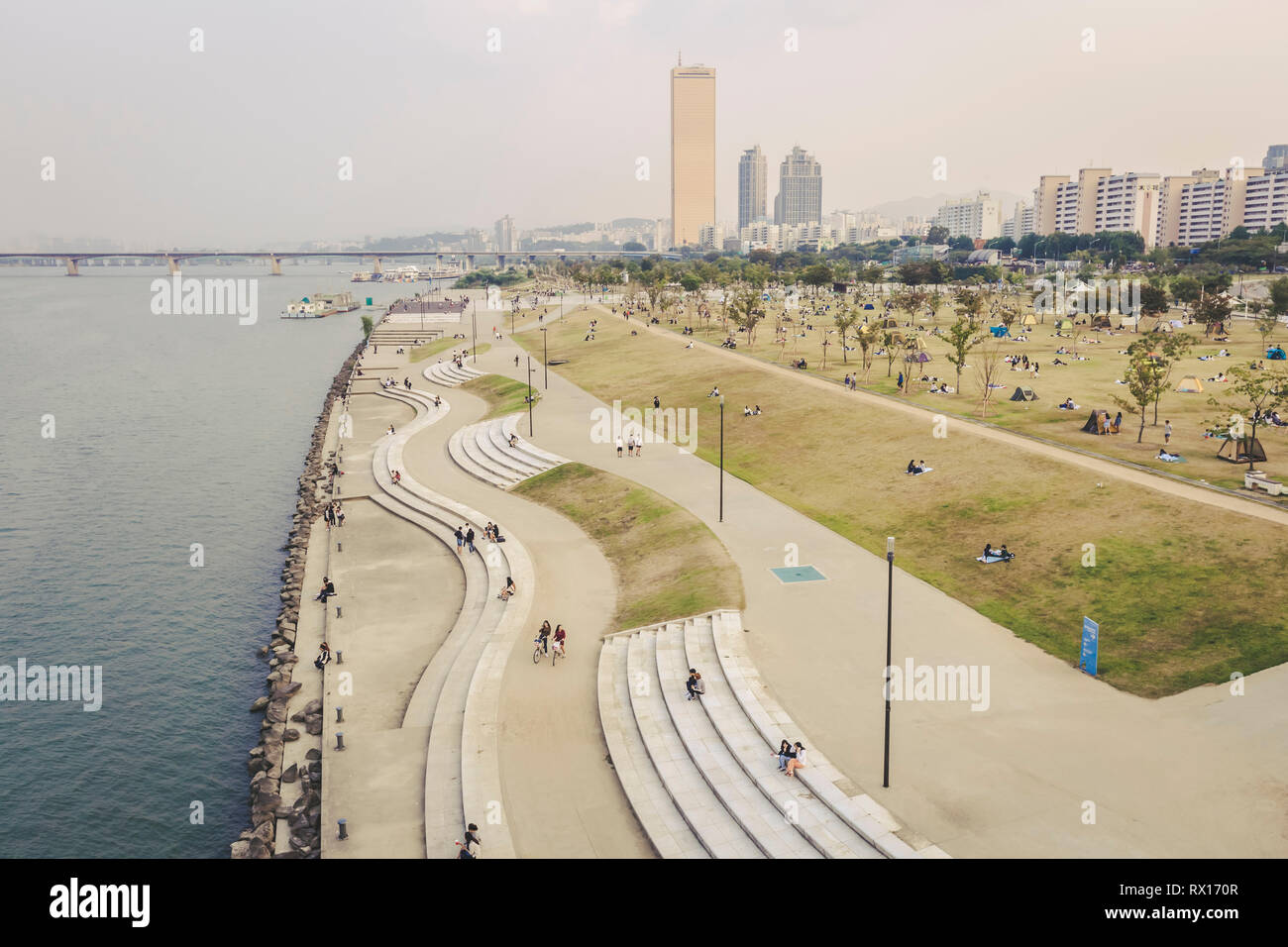 Seoul, Seoul / South Korea - September 25 2015: Hangang River Park ...