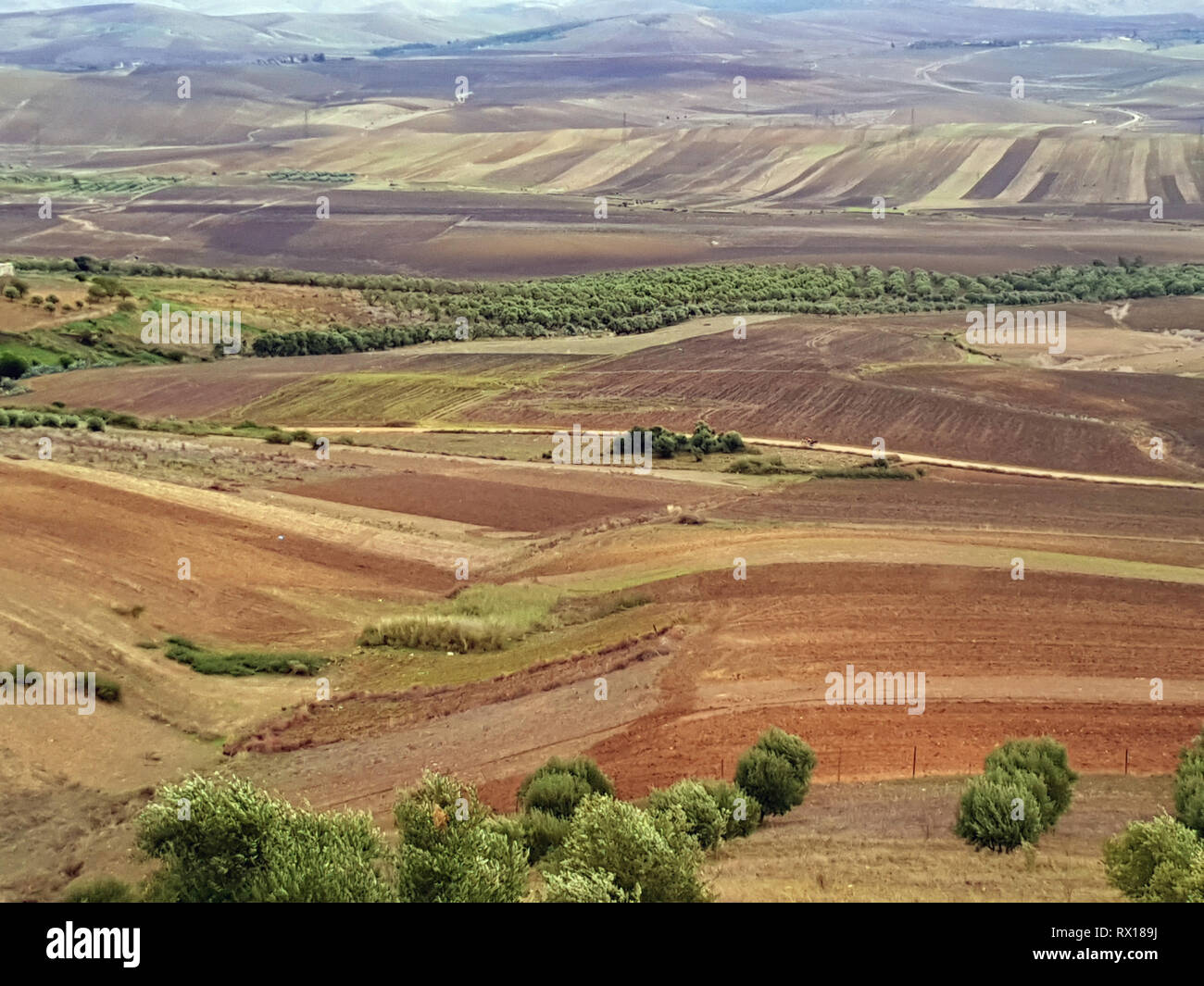 Aerial panorama arable land green hi-res stock photography and images ...