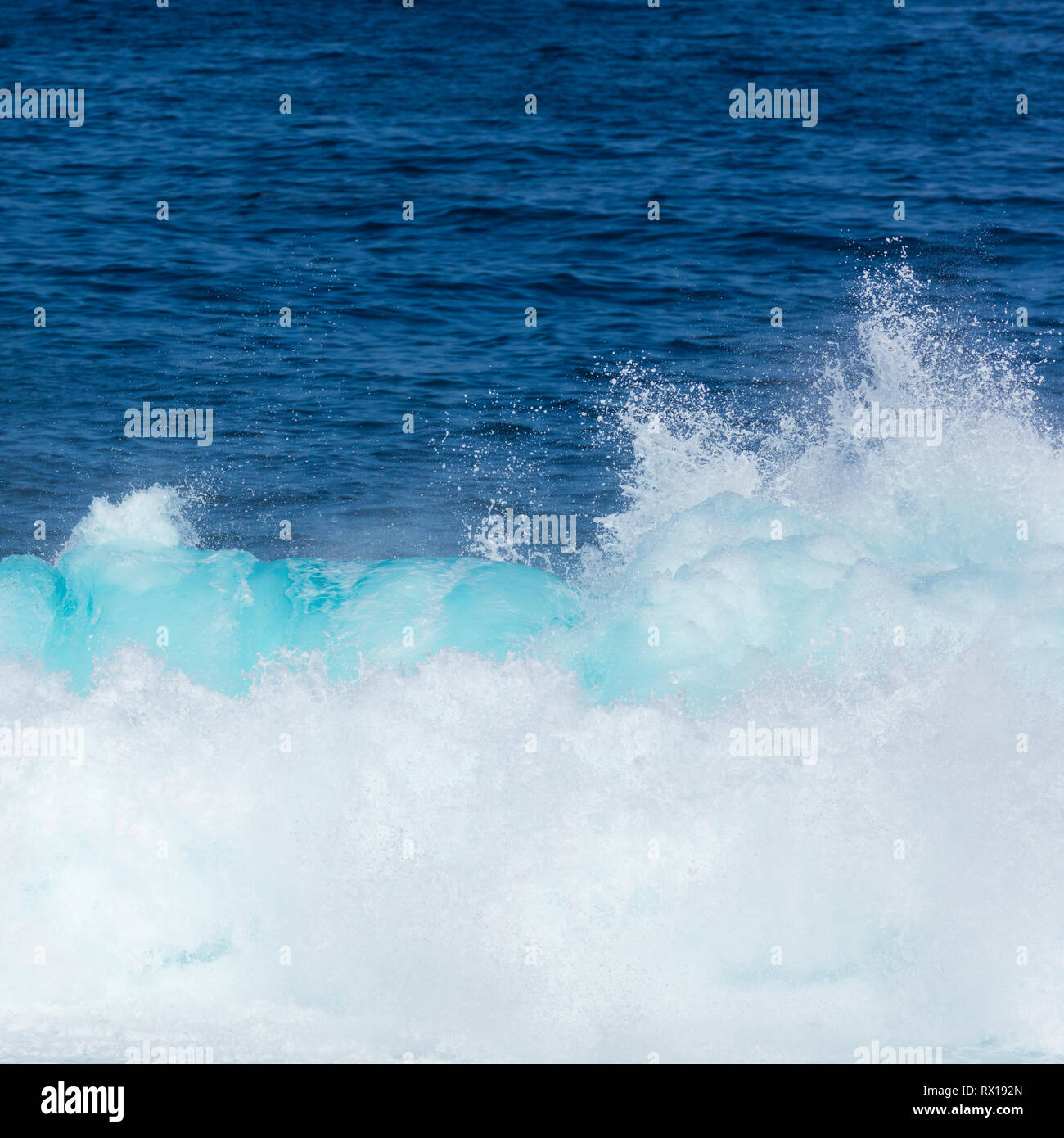 Waves and ocean, La Santa, Lanzarote Island, Unesco Biosphere Reserve ...