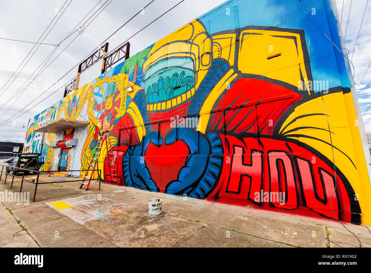 Graffiti by some talented artists in Downtown Houston, TX Stock Photo ...