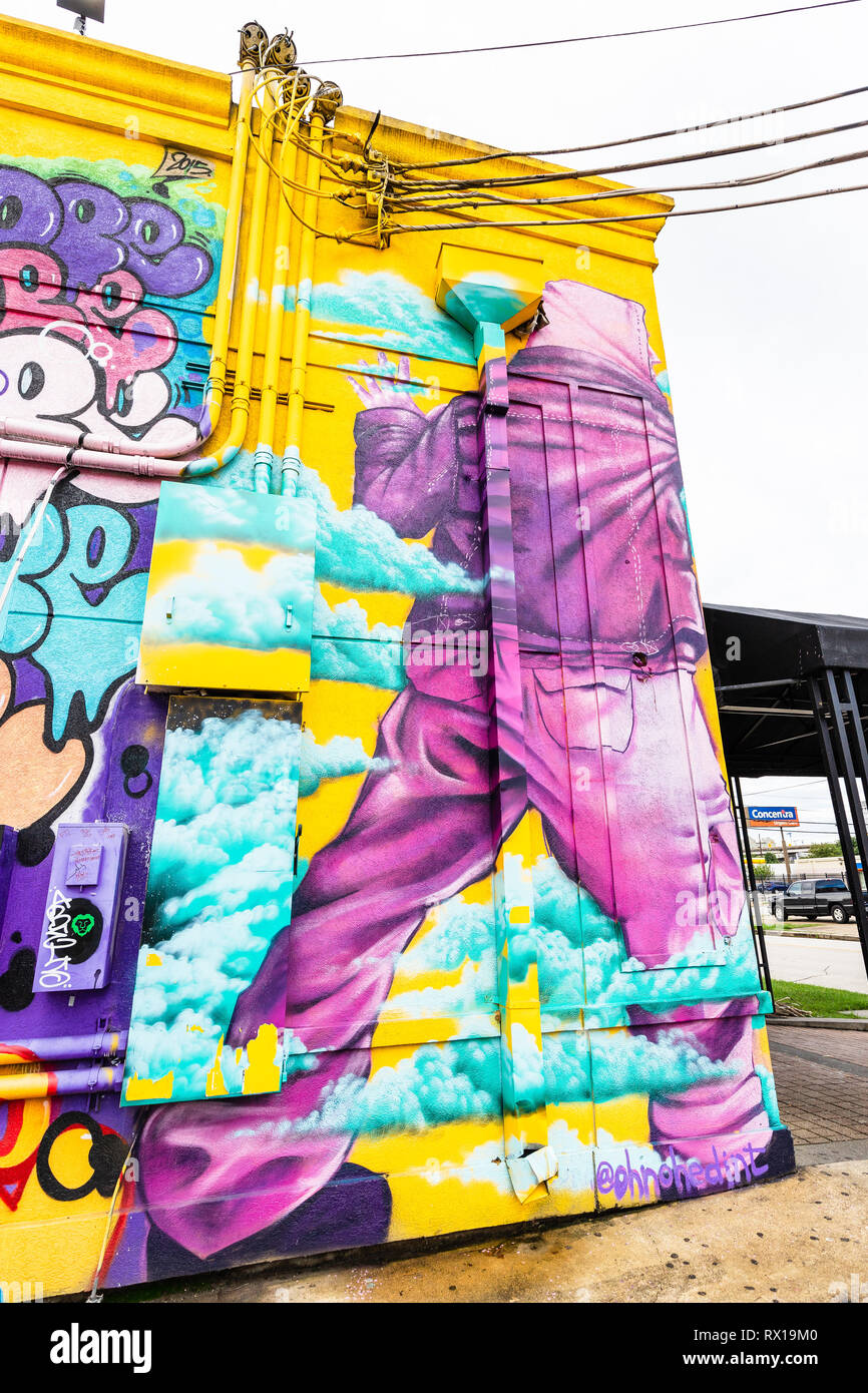 Graffiti by some talented artists in Downtown Houston, TX Stock Photo ...