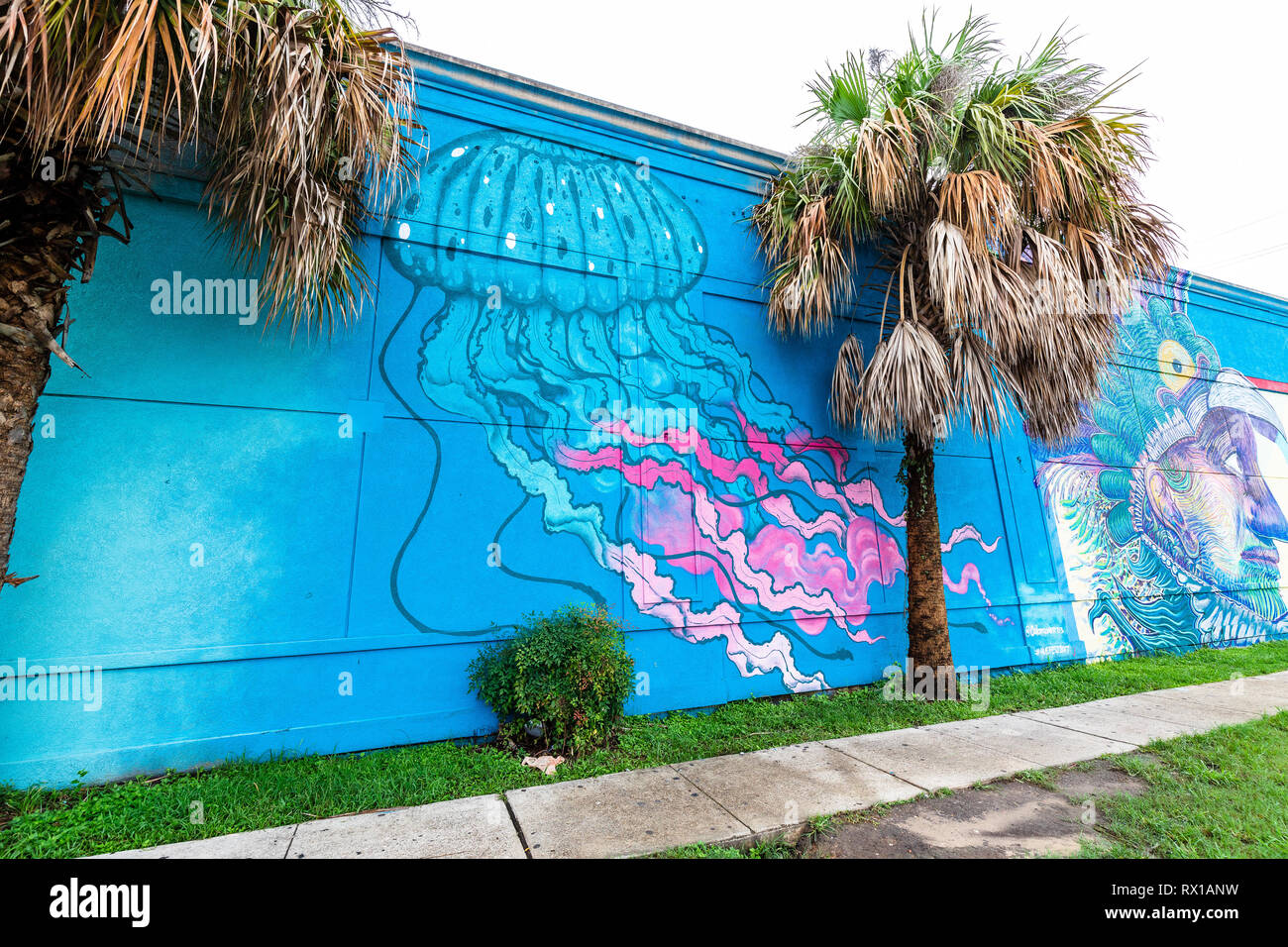 Graffiti by some talented artists in Downtown Houston, TX Stock Photo ...