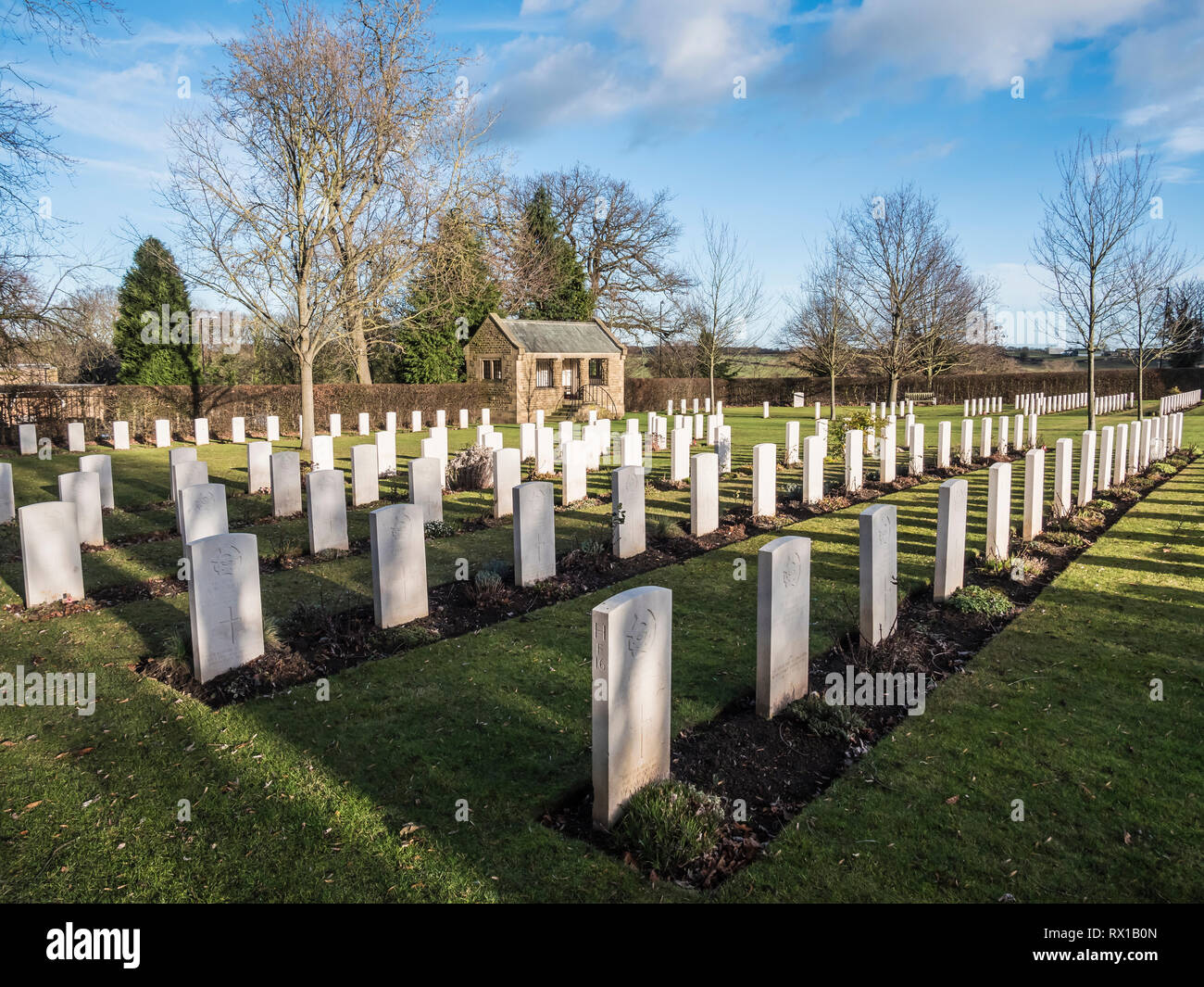 Stonegate WWII CWGC Military Cemetery at Harrogate in North Yorkshire ...