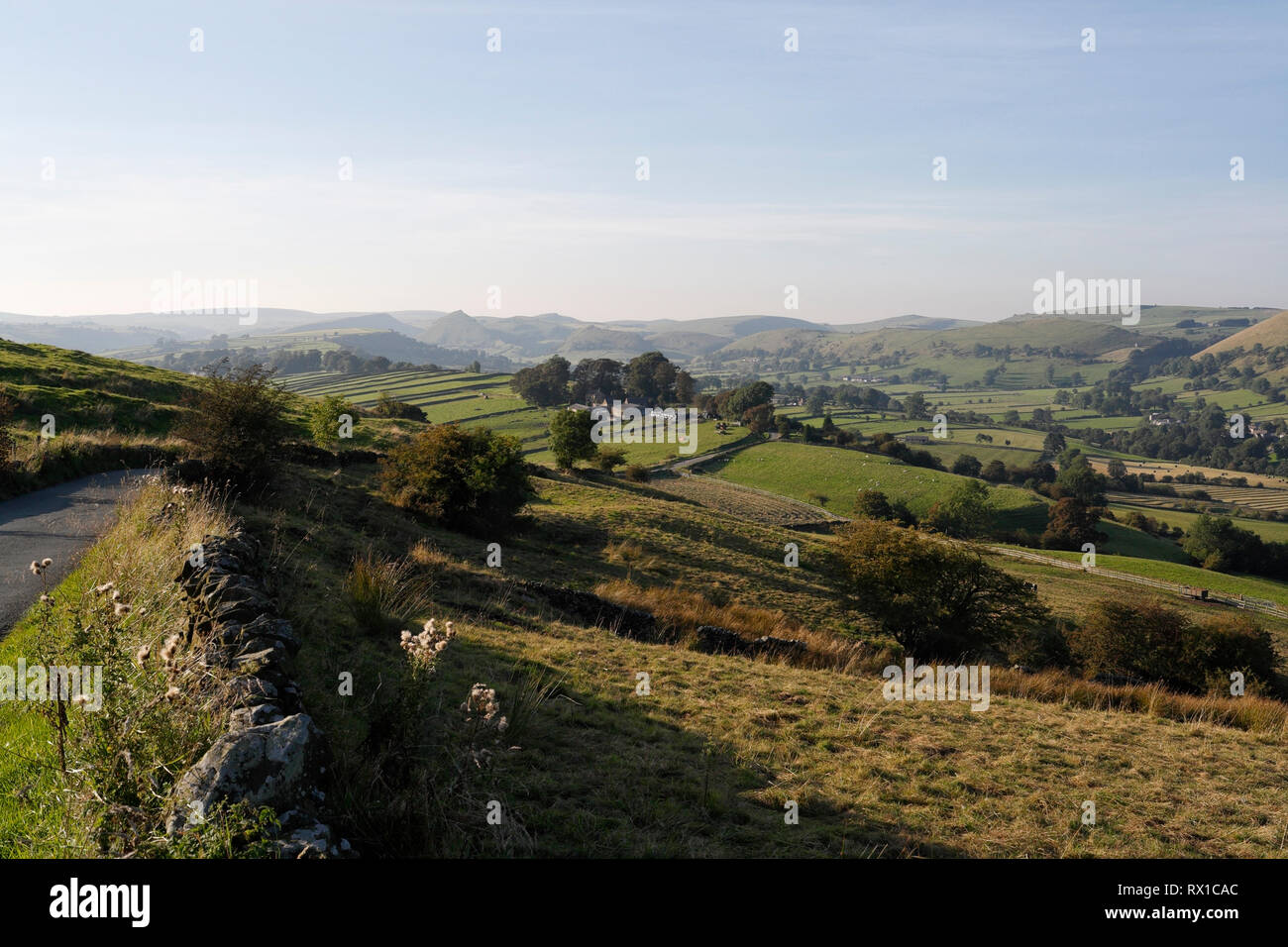 Upper Dovedale Peak District National park Staffordshire England UK ...