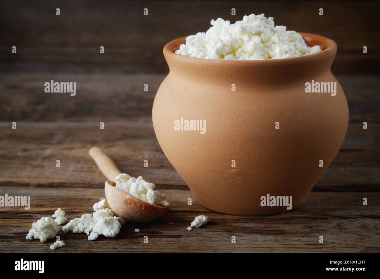 Pile cottage cheese homemade hi-res stock photography and images - Alamy