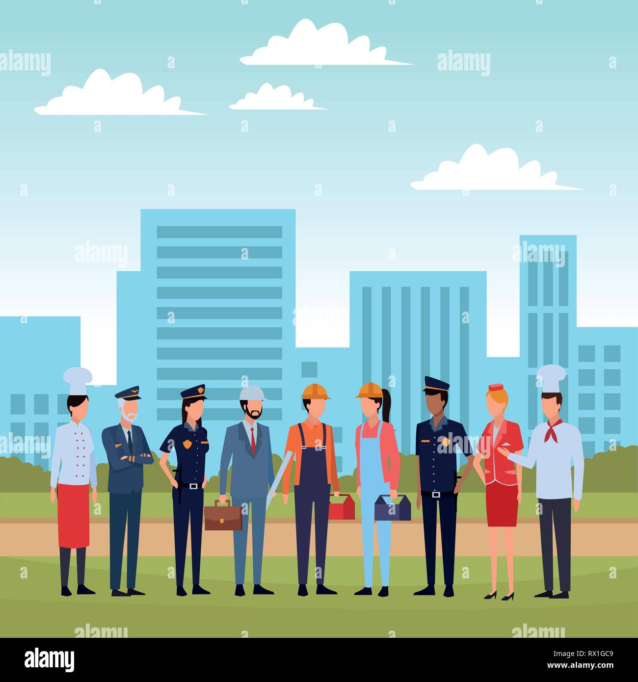 Jobs and professions avatar Stock Vector Image & Art - Alamy