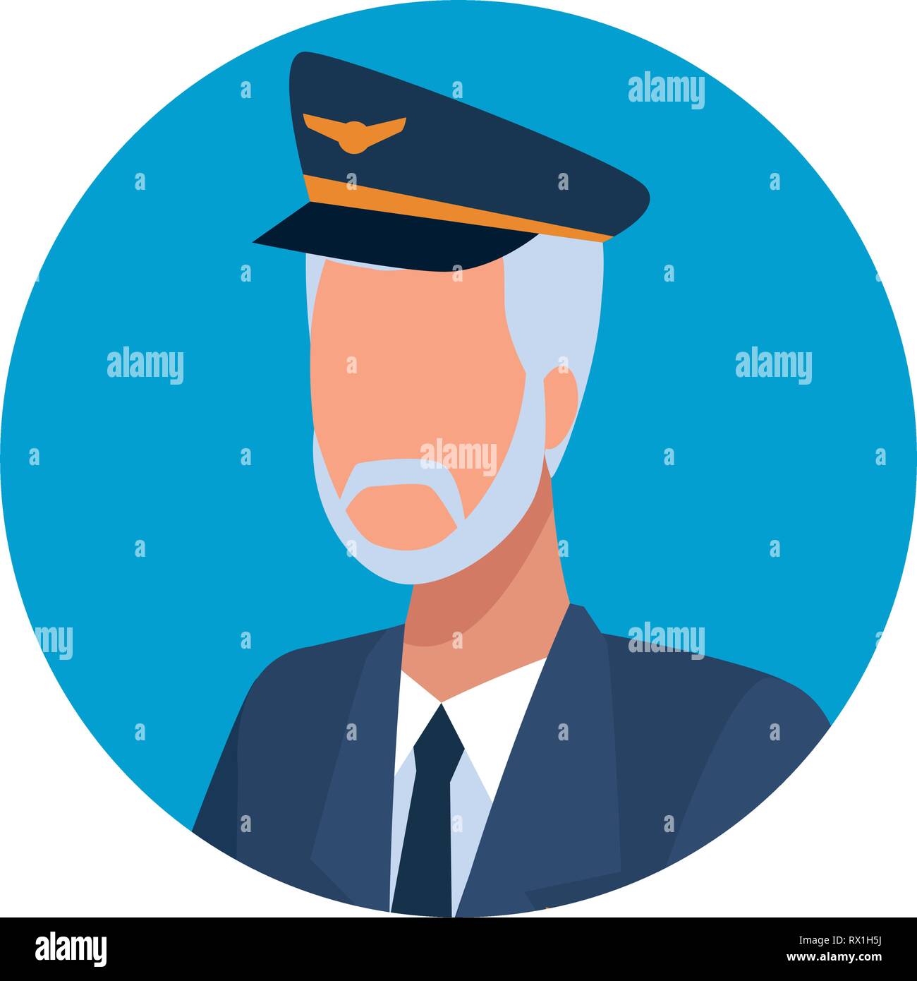 Airliner pilot worker avatar Stock Vector Image & Art - Alamy