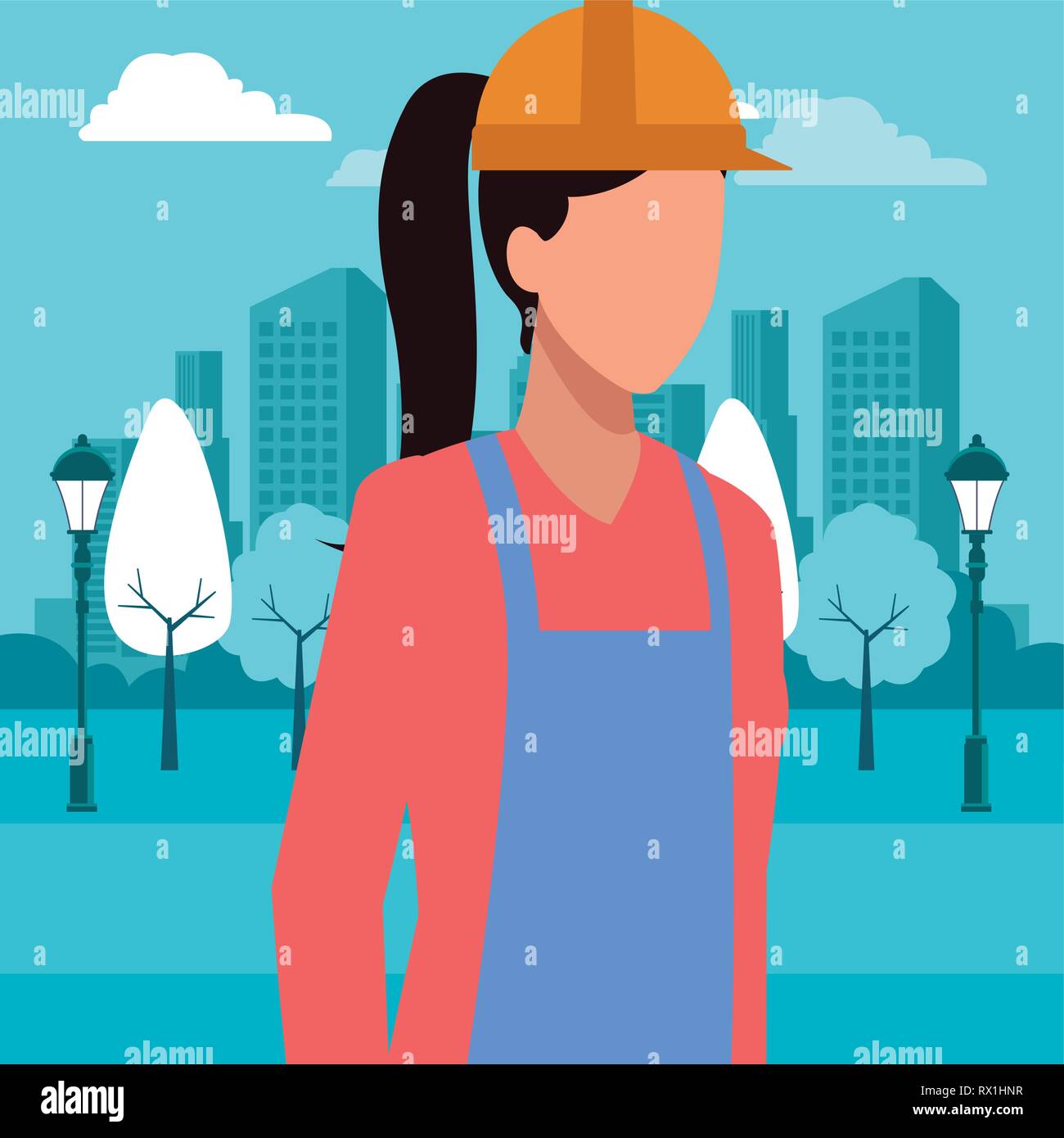 construction woman worker worker avatar Stock Vector Image & Art - Alamy