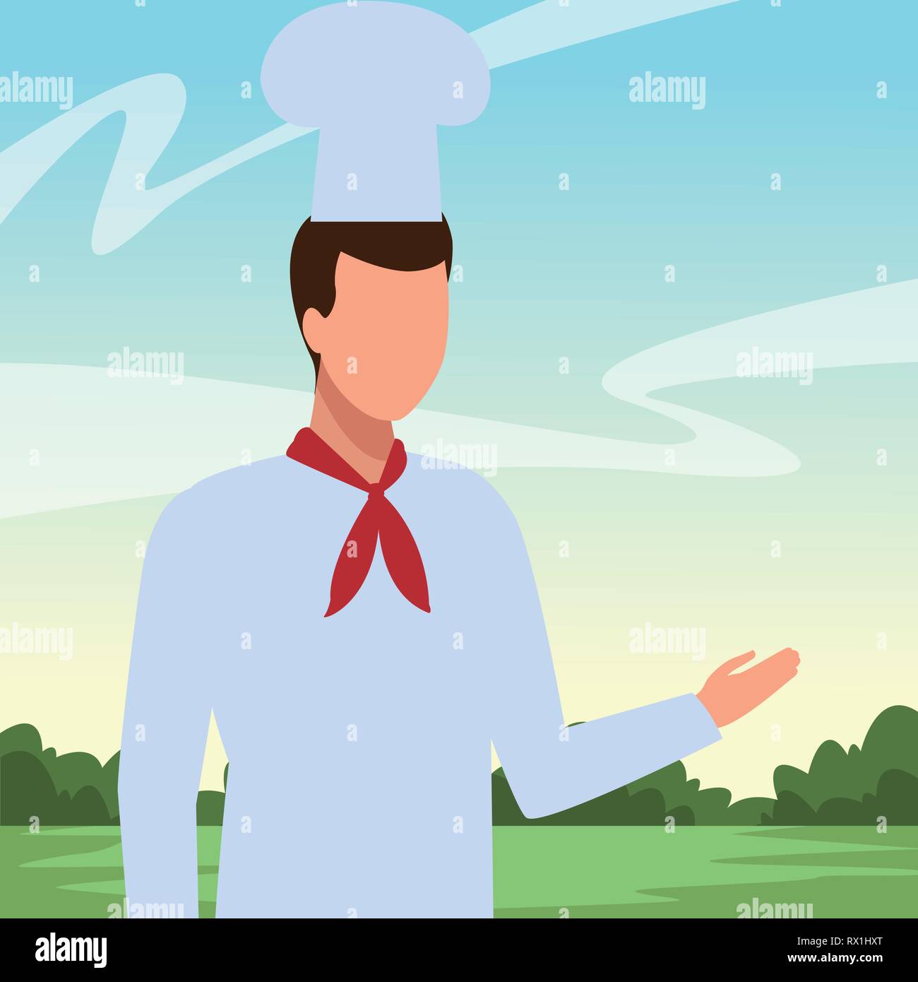Faceless chef vector hi-res stock photography and images - Alamy