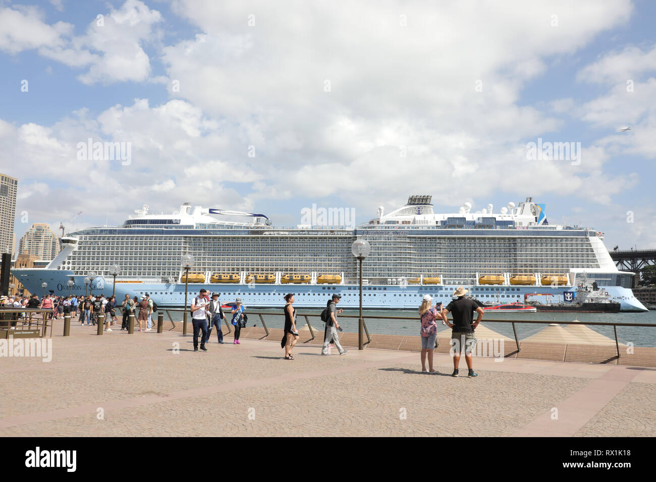 Royal Caribbean’s Ovation of the Seas cruise ship moored at the ...