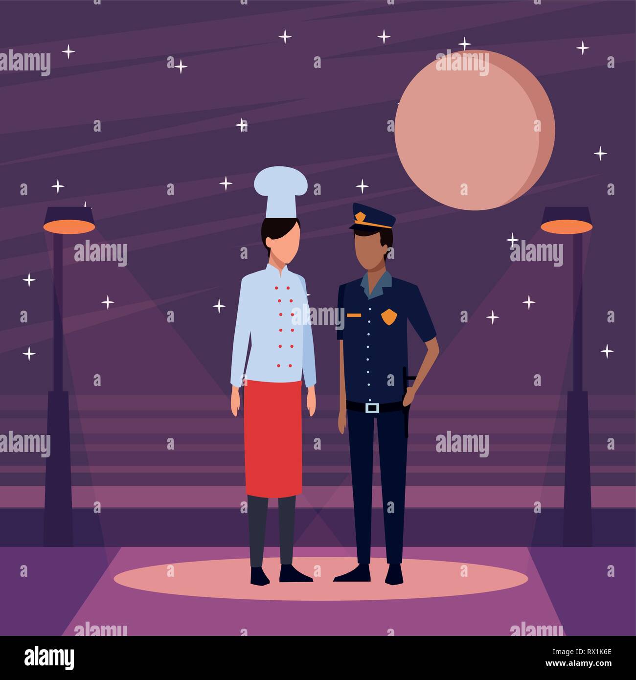 Jobs and professions avatar Stock Vector Image & Art - Alamy