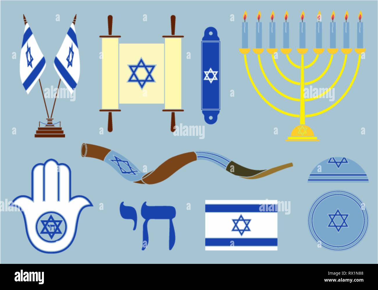 Jewish protection symbols Stock Vector Images - Alamy