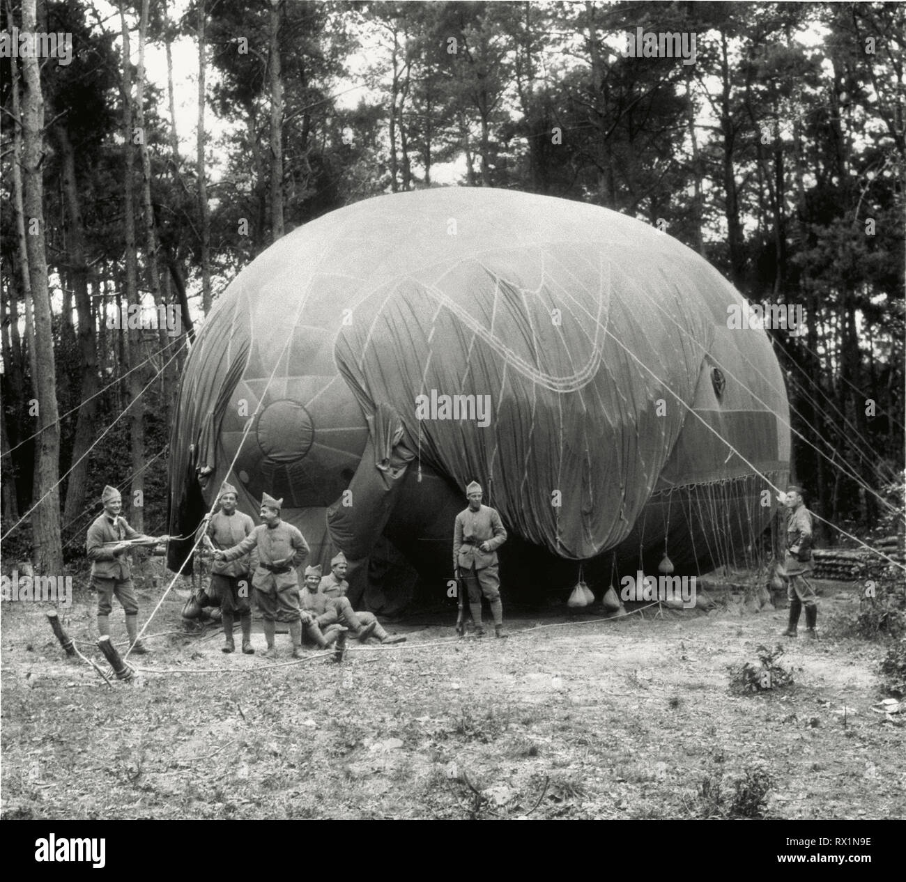 WWI Observation Balloon Camp, France, 1918 Stock Photo - Alamy