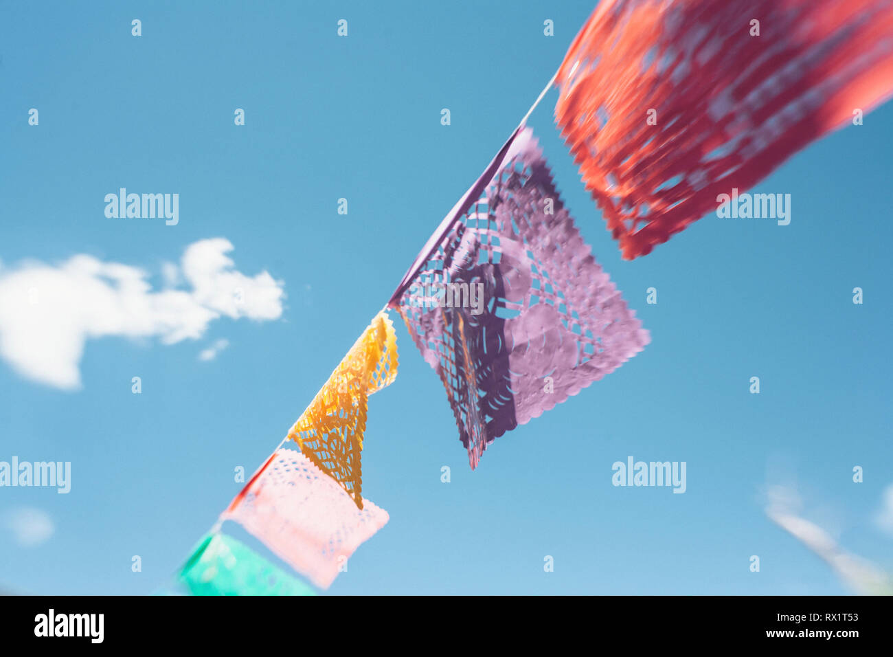 Hanging Colorful Flags High Resolution Stock Photography and Images - Alamy