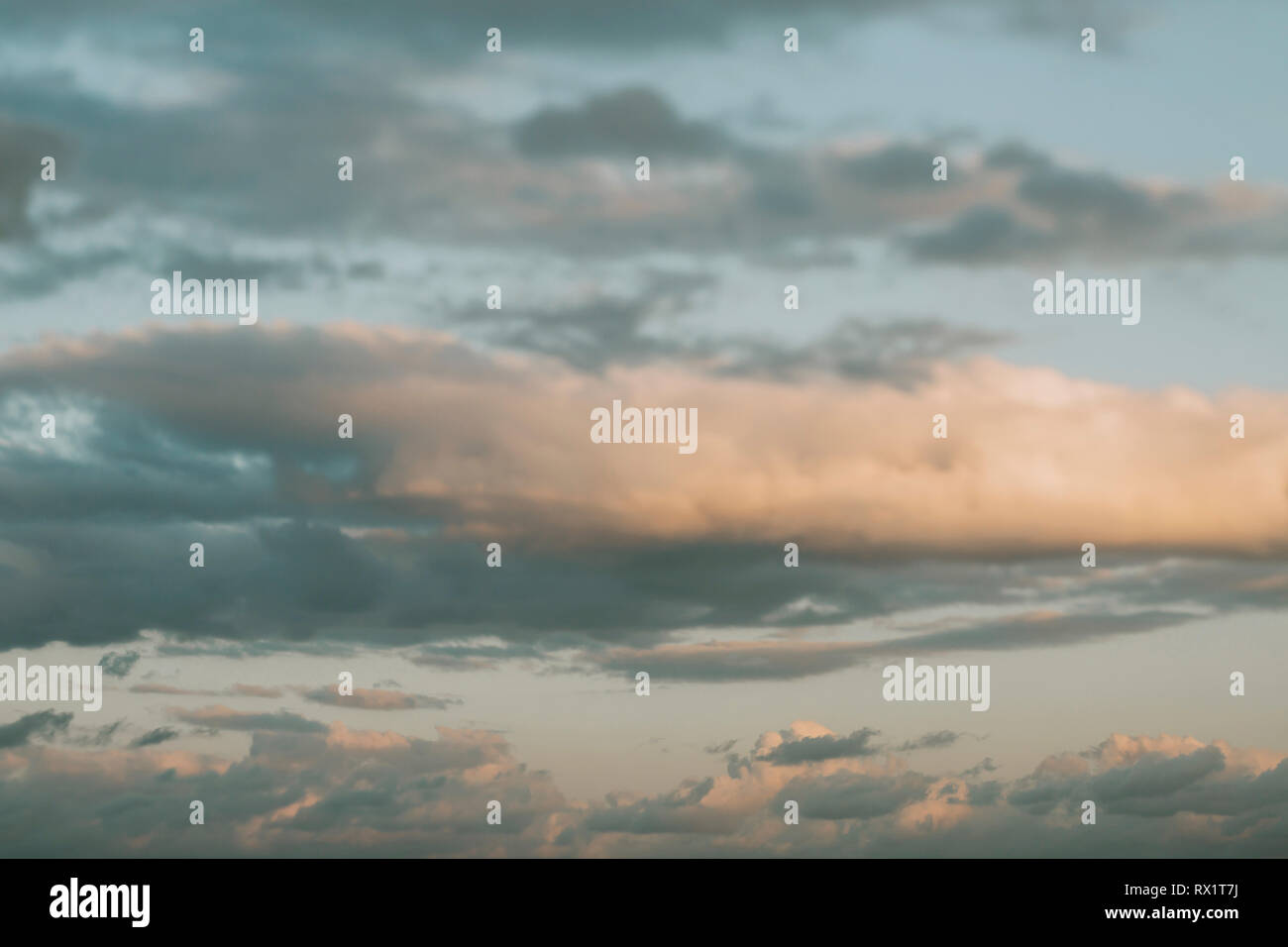 Low angle view of cloudy sky during sunset Stock Photo - Alamy