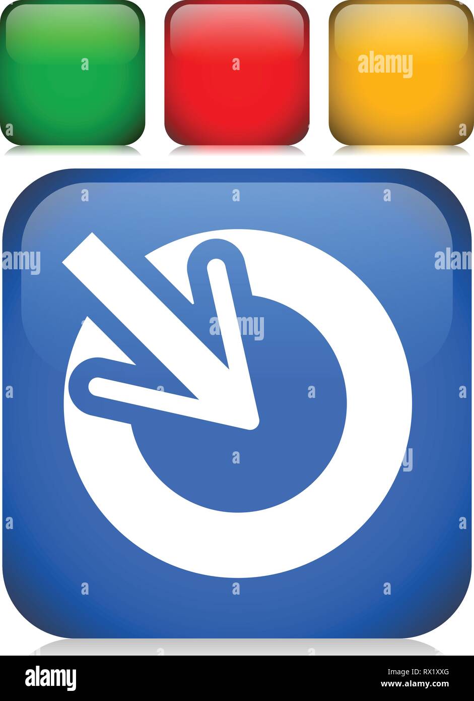 Position, accuracy, alignment concept icon, Cursor points inside a ...