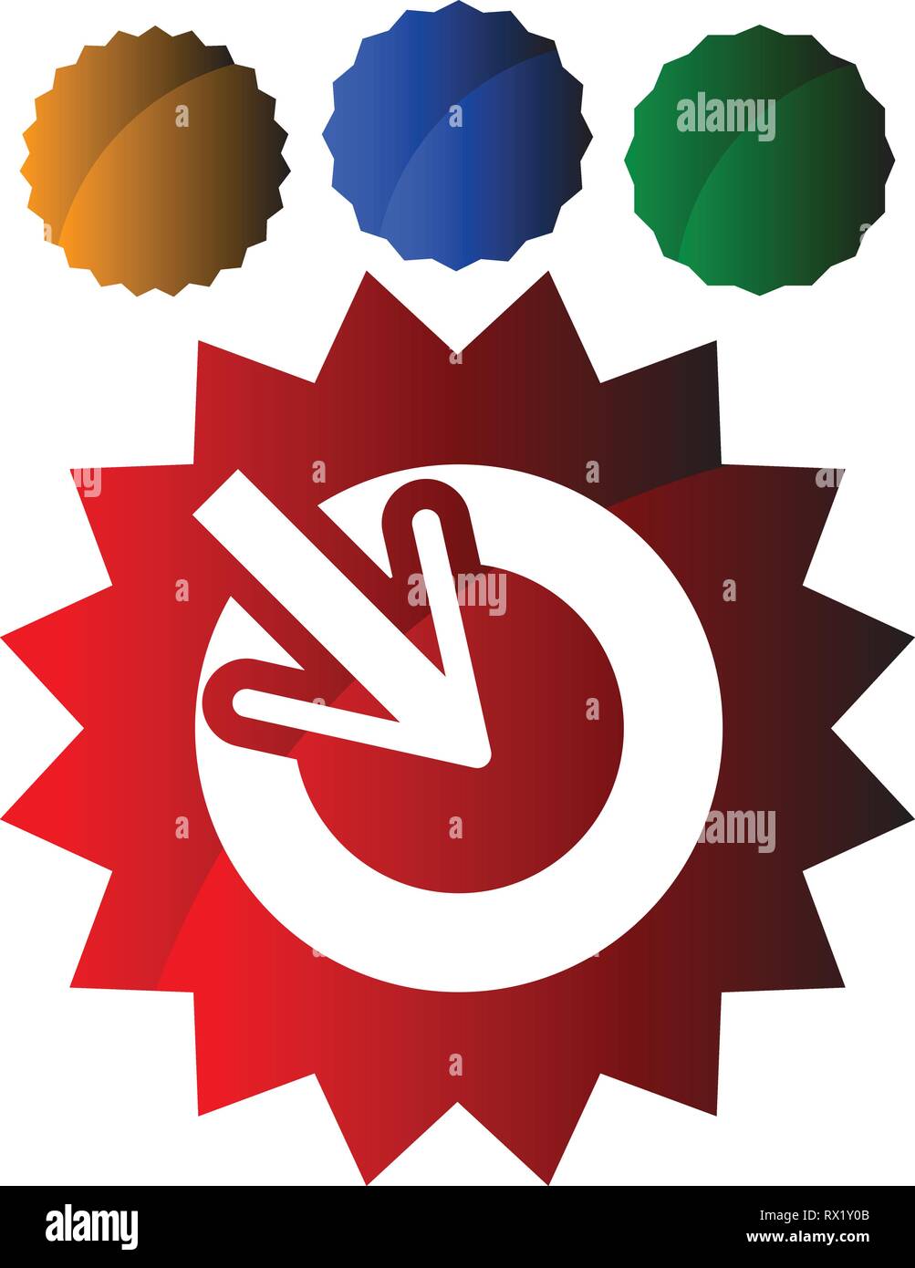 Position, accuracy, alignment concept icon, Cursor points inside a ...