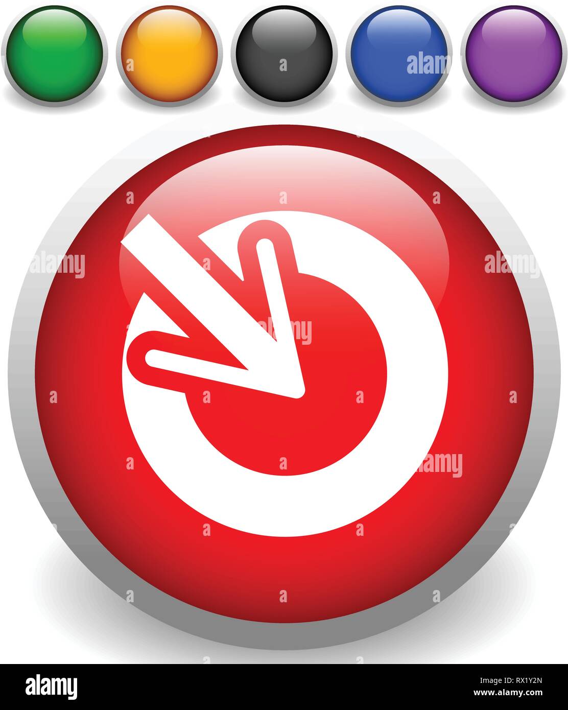 Position, accuracy, alignment concept icon, Cursor points inside a ...