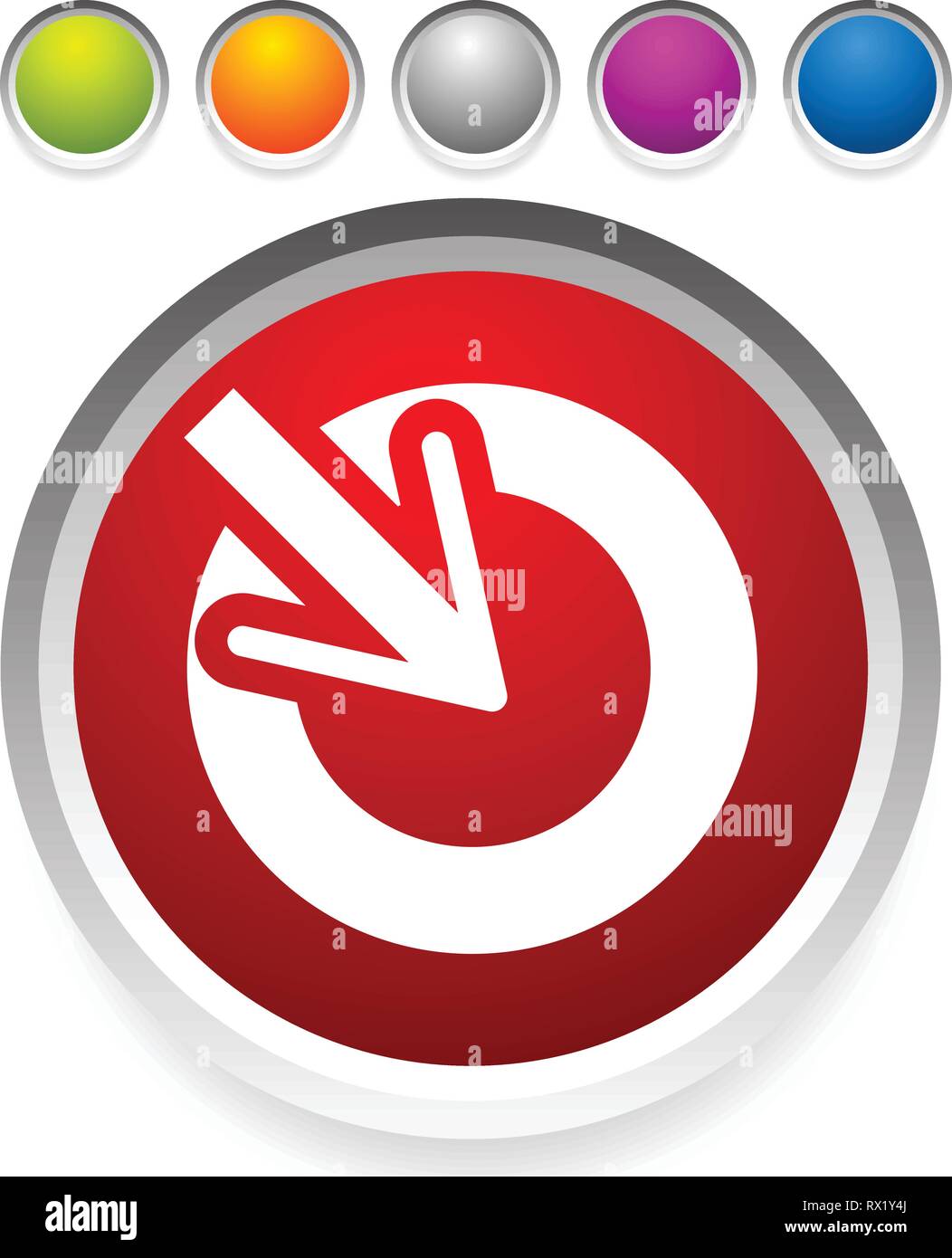 Position, accuracy, alignment concept icon, Cursor points inside a ...